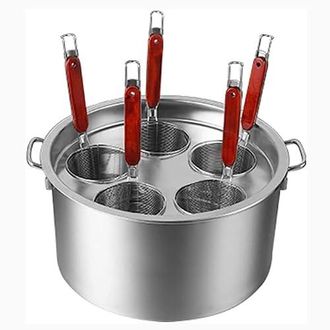 Generic Cuiseur à pâtes Ensemble cuiseur à pâtes et cuiseur vapeur en acier inoxydable, marmite à pâtes polyvalente avec panier-filtre et couvercle - Cuire, c
