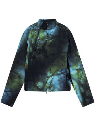 Yohji Yamamoto Jacke mit grafischem Print - Schwarz