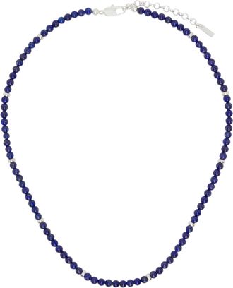 &Eacute;liou Blue & Silver Armie Necklace