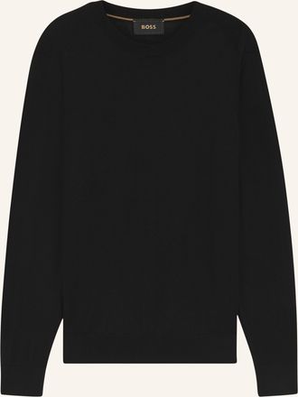 HUGO BOSS Pullover L-Overo Regular Fit schwarz
