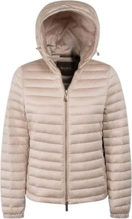 Moorer Femme, Vestes, Beige, Taille: 38 FR Doudoune matelass&eacute;e