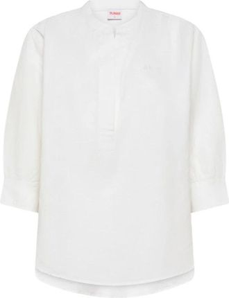 Sun 68 Femme, Blouses et Chemises, Blanc, Taille: 40 FR Blouse