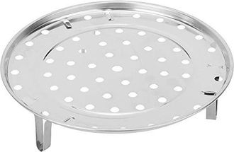 Dioche Cuiseur Vapeur en Bambou pour Tamales Flaneras Bain Marie Support Vapeur 22 Cm Grand Panier Support Vapeur en Acier Inoxydable Plateau &eacute;tag&egrave;re Cuiseur