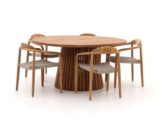 Bellagio la vita attrattiva Bellagio Berbaro/Santa Severina ø150 cm Gartenmöbel-Set 6-Teilig Stapelbar