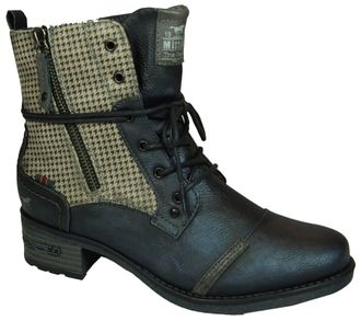 Mustang Jeans Damen Stiefel Schn&uuml;rstiefelette