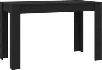 vidaXL Vidaxl - Table de salle &agrave; manger Noir 120 x 60 x 76 cm Bois ding&eacute;nierie
