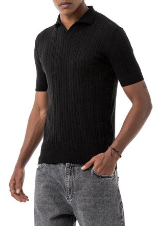 Red Bridge Poloshirt by Tarz Cool - Strukturiert mit V-Ausschnitt
