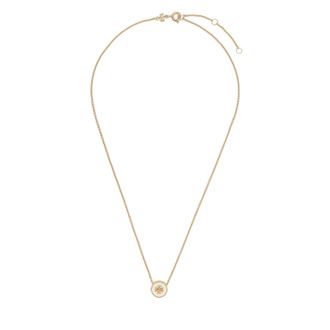 Tory Burch Halskette Tory Burch Kira Enamel Pendant 90549 Wei&szlig;