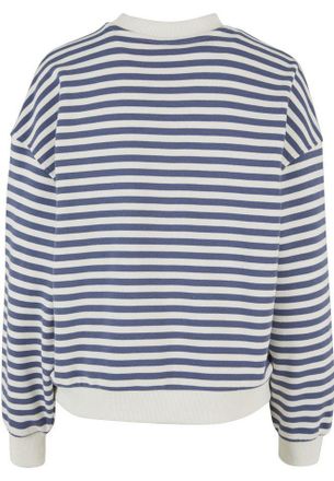 Urban Classics Sweater Urban Classics Damen Ladies Oversized Striped Crewneck