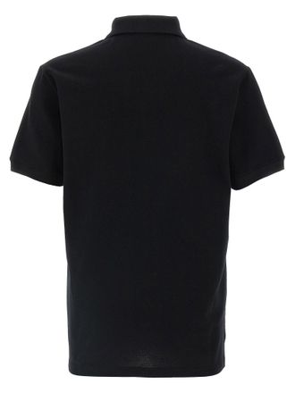 Alexander McQueen Logo-Embroidered Piqu&eacute; Cotton Polo Shirt - Black