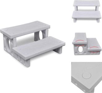 vidaXL Pool- & Whirlpool-Zubeh&ouml;r - Whirlpooltreppe Wei&szlig;