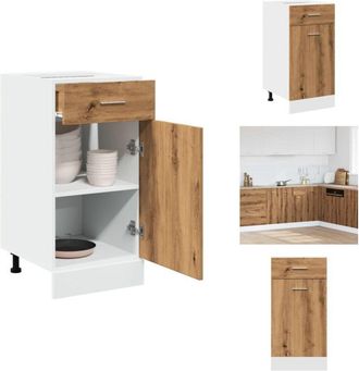 vidaXL Schubunterschrank Artisan-Eiche 40x46x81,5 cm Holzwerkstoff - Küchenschrank - Küchenschränke - Küchenmöbel - Lagerschrank