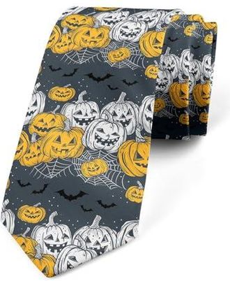 Generic Cravate Pour Hommes Orange Noir Blanc Cass&eacute; Fine Cravates Classique Cravate Pour Homme Pour Travail Mariage F&ecirc;te