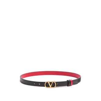 Valentino Garavani Reversible Vlogo Signature Belt In Glossy Calfskin 20 Mm
