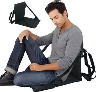 Generico Stühle mit Rückenlehne, Bank mit Rückenlehne und Kissen, tragbares Kissen zum Sitzen im Freien, Camping, Konzerte und Aktivitäten