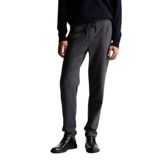Pepe Jeans London Graue Herringbone Hose mit elastischem Bund - - Trousers - Herren - Grau - 2XL