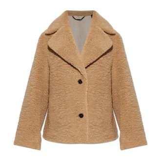 AllSaints Femme, Vestes, Beige, Taille: 40 FR Eddie Faux Teddy Jacket