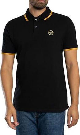 Sergio Tacchini Homme Polo avec Logo 020, Black/Old Gold, 3XL