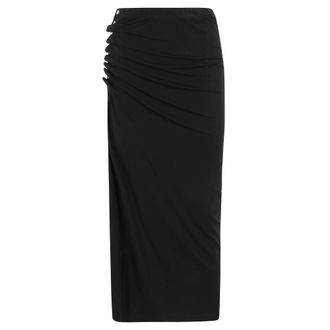 Paco Rabanne Schwarzer langer Rock mit Drapierung - - Skirts - Damen - Schwarzk - M