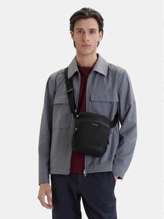 Calvin Klein Umh&auml;ngetasche Raised Pocket Reporter LV04D3317G Schwarz