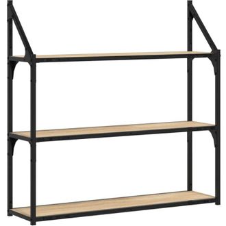 Les Tendances Étagère murale 3 niveaux chêne sonoma 80x21x78,5