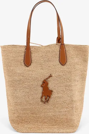 Ralph Lauren Leather shoulder bag with logo on the front - POLO RALPH LAUREN - gender_Woman