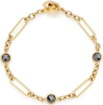 Leonardo Leonardo Jewels Bracelet Delica pour femme en acier inoxydable de couleur or avec fermoir à clip, longueur : 19 cm, 024440, 19 cm, Verre, Pas de gemme