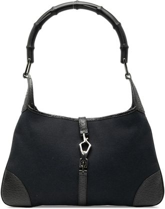 Gucci Hobo Bags - Canvas Bamboo Jackie Hobo - Gr. unisize - in Schwarz - f&uuml;r Damen