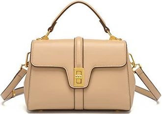 Generic Sac &agrave; bandouli&egrave;re &agrave; rabat en cuir pour femme avec poign&eacute;e sur le dessus, sac &agrave; main tendance et d&eacute;contract&eacute; pour femme, kaki, Medium