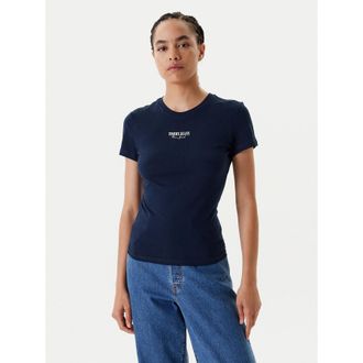 Tommy Jeans T-Shirt Essential DW0DW20913 Dunkelblau Slim Fit