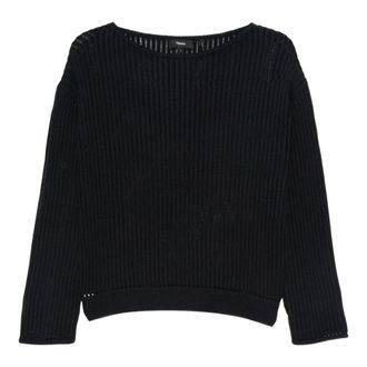 Theory Pulls &agrave; col rond - Femme - Pulls - Bleu - Taille: 38 FR