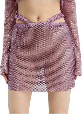 Santa Brands Femme, Jupes, Rose, Taille: 36/38 FR Mini-jupe Imitation Lingerie