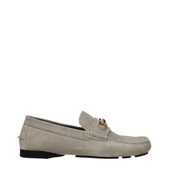 Versace Graue Leder Slipper