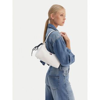 Tommy Jeans Handtasche Tommy Jeans Tjw City Charm Shoulder Bag AW0AW18458 Wei&szlig;