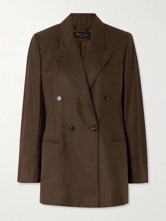 Loro Piana Doppelreihiger Blazer Aus Schurwolle - Braun