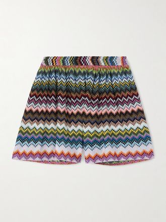 Missoni Short En Mailles Crochetées Métallisées À Rayures - Multicolore