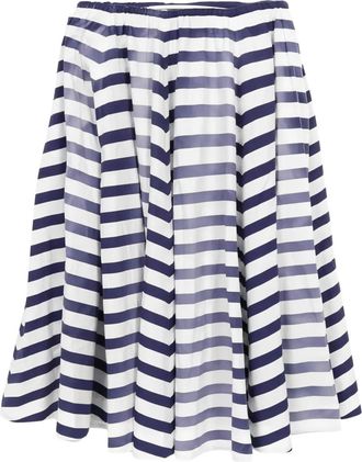 Prada jupe mi-longue à rayures (années 2010) - Bleu