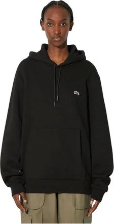 Lacoste Sweat &agrave; capuche en molleton - Femme - Sweatshirts et sweats &agrave; capuche - Noir - Taille: 36 FR