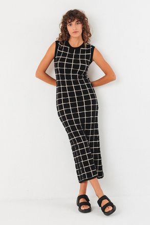 SKFK Damen vegan Kleid Idi Schwarz