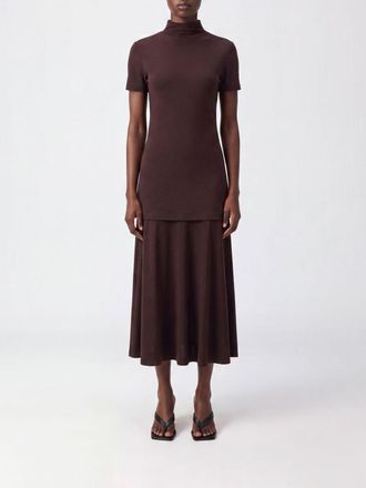 Jil Sander Slim-Fit Midikleid mit hohem Kragen aus Viskosemischung