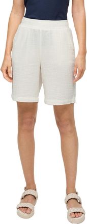 s.Oliver Baumwoll-Shorts mit Elastikbund und Musterstruktur