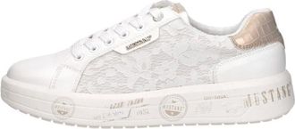 Mustang Femme, Chaussures, Blanc, Taille: 40 EU Laag Baskets