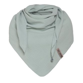 Knit Factory Liv Dreieckstuch - Tuch Schal für Damen - Weiches Musselintuch - Für Frühling und Sommer - 100% Bio-Baumwolle - Vintage green