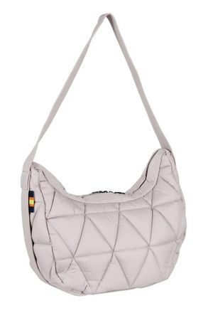 K-Way K-Way Hobo Bags - Diamond-Stitched Crescent Shoulder Bag By K-Way - Gr. unisize - in Beige - f&uuml;r Damen