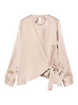 Blanca Vita Bluse mit Knoten - Nude