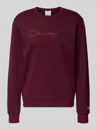 Champion Sweatshirt mit Label-Stitching und Rundhalsausschnitt