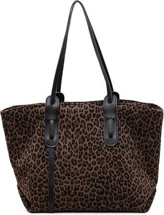 Generic Sac besace vintage imprim&eacute; l&eacute;opard gu&eacute;pard grande capacit&eacute; sac de travail sac fourre-tout sac &agrave; main pour femme voyage shopping et usage quotidien, ca