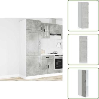 vidaXL The Living Store - vidaXL K&uuml;chenschrank Kalmar Betongrau Holzwerkstoff