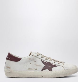 Golden Goose Super-star sneaker white/burgundy vintage effect