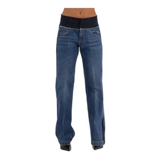 Stella McCartney Femme, Jeans, Bleu, Taille: W28 Jean Large Jambe